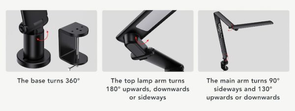 Yeslamp Evo 6-Axis Adjustable Swing Arms Wide Range LED Desk Lamp – Yeslamp