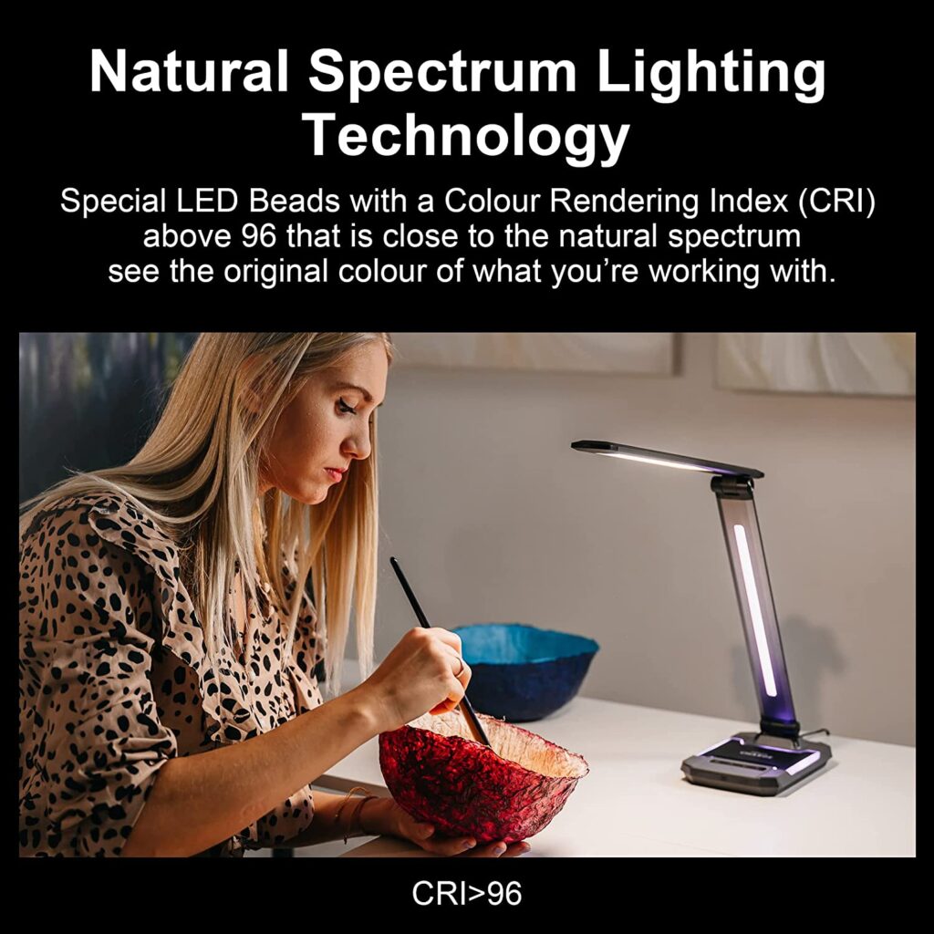 Yeslamp Ace RGB Dynamic 4-in-1 Adjustable Natural Spectrum LED Desk ...