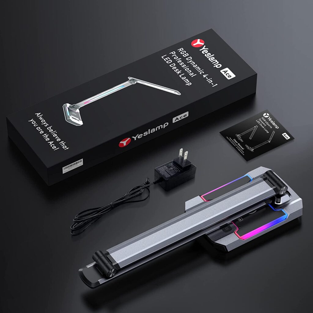 Yeslamp Ace RGB Dynamic 4-in-1 Adjustable Natural Spectrum LED Desk ...